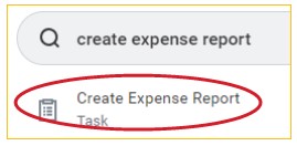 Create an Expense Report - The Portal